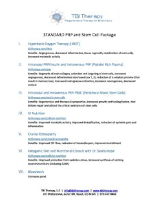 Protocol – STANDARD – online – TBI Therapy