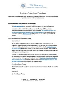 Treatment Protocols and Procedures – TBI Therapy
